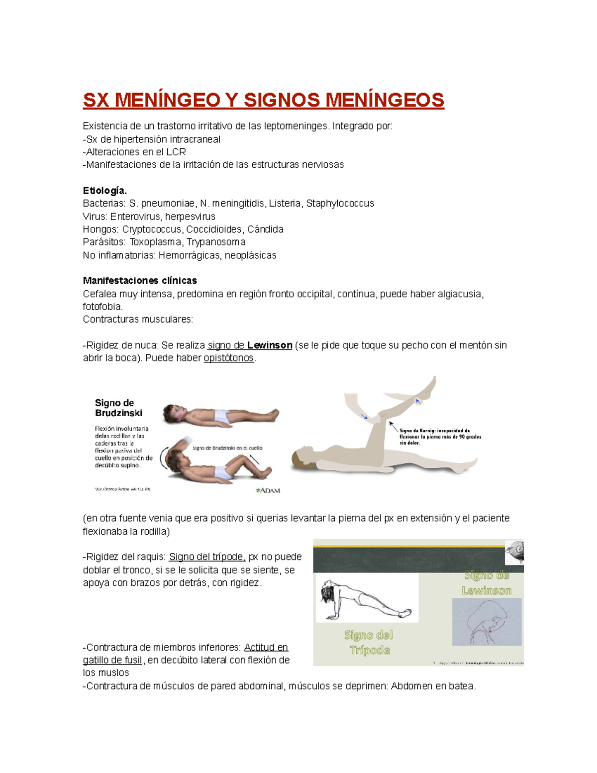 LCR, sx meningeos y craneo hipertensivo - SX MENÍNGEO Y SIGNOS ...