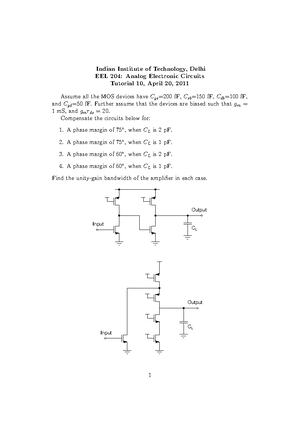 Tut8 - Analog Electronic Circuits - Indian Institute of Technology ...