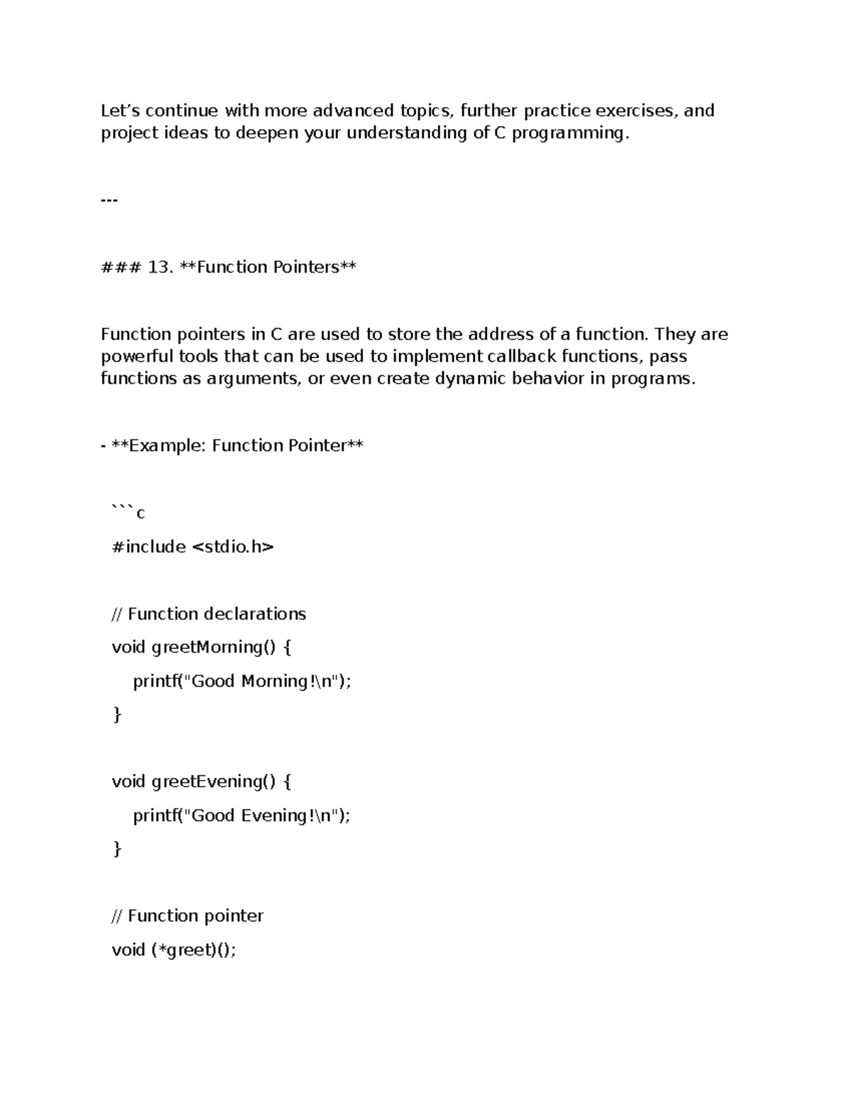Lesson 13 - programming 13 - Let’s continue with more advanced topics ...