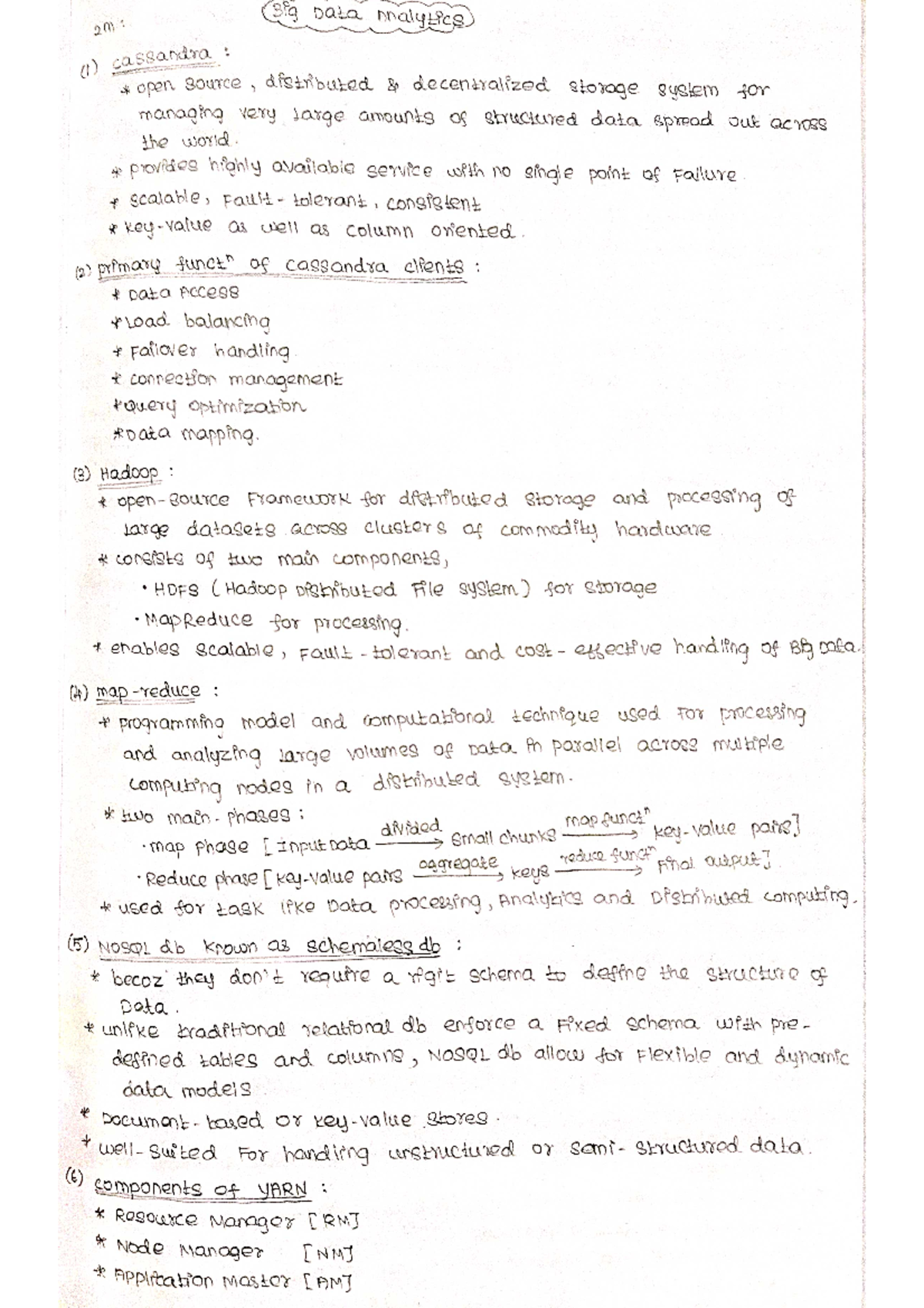 Big data (2m) - Object Oriented Software Engineering - Studocu