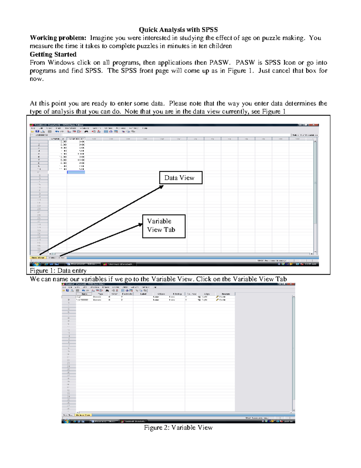 Spss manual for descriptives and correlation. - Quick Analysis with ...