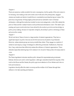 Chapter 3 summary - Imani Walters POLS 2305- Chapter 3: Federalism 02 ...