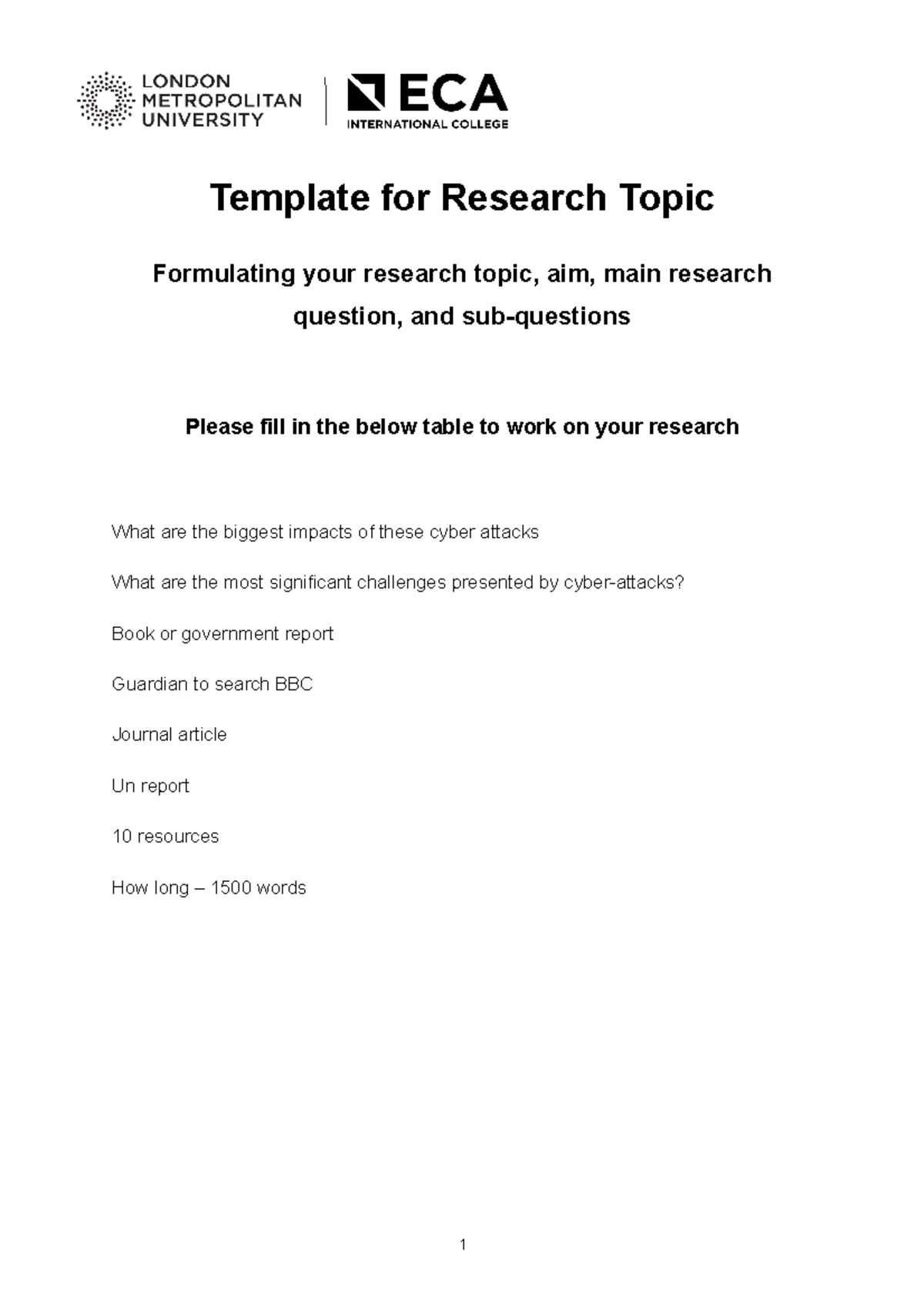 Research Topic Workbook Updated - Template for Research Topic ...
