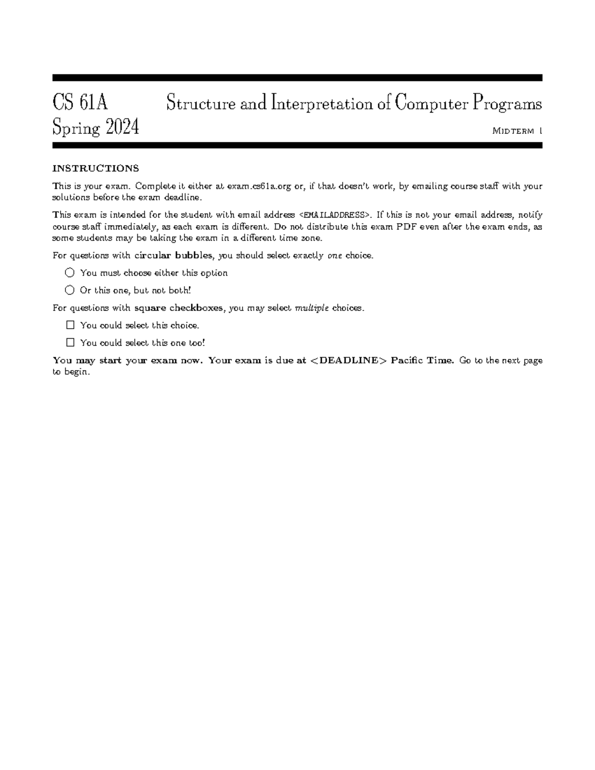 61a-sp24-mt1 - past midterms - CS 61A Structure and Interpretation of ...