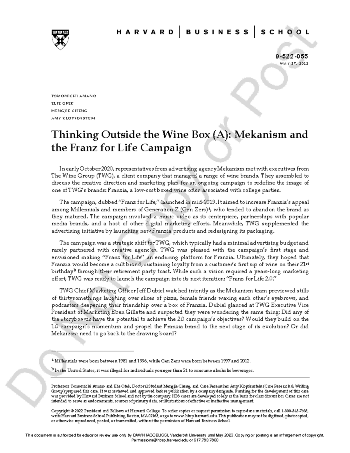 Thinking Outside Wine Box-a - 9 -5 2 2 -0 5 5 M A Y 2 7 , 2 0 2 2 ...