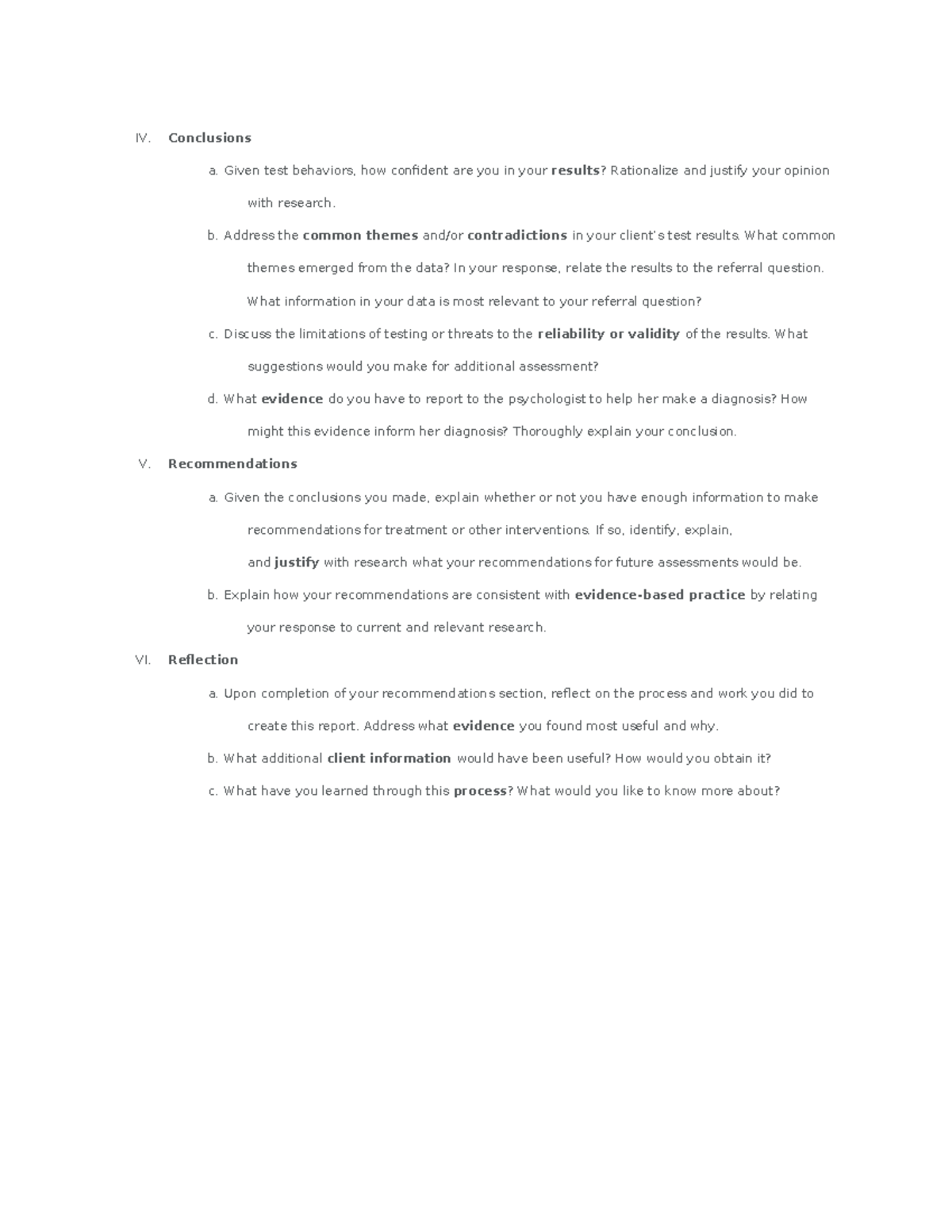 Milestone Three Template - IV. Conclusions a. Given test behaviors, how ...