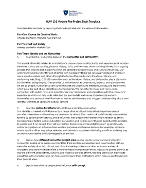 HUM+102+Module+One+Short+Answer+document - Explain your rationale for ...