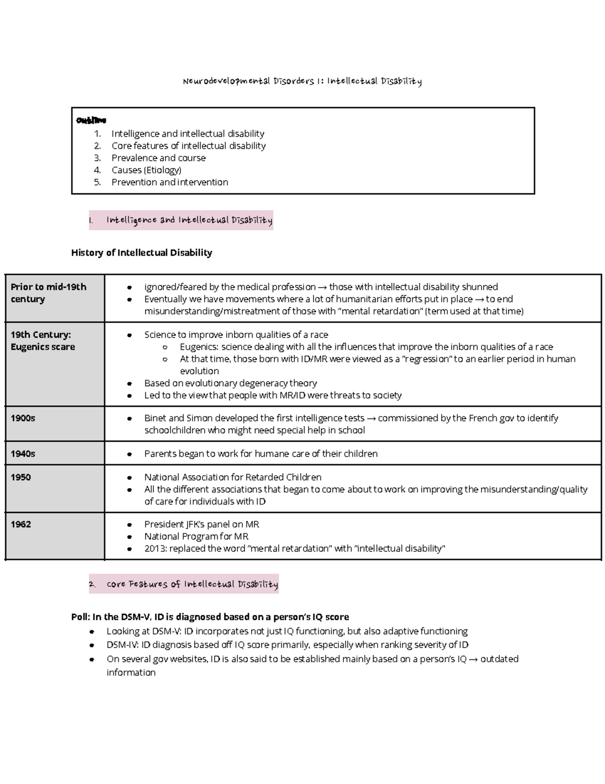 [w4] lecture 3 - Intellectual Disability - Neurodevelopmental Disorders ...