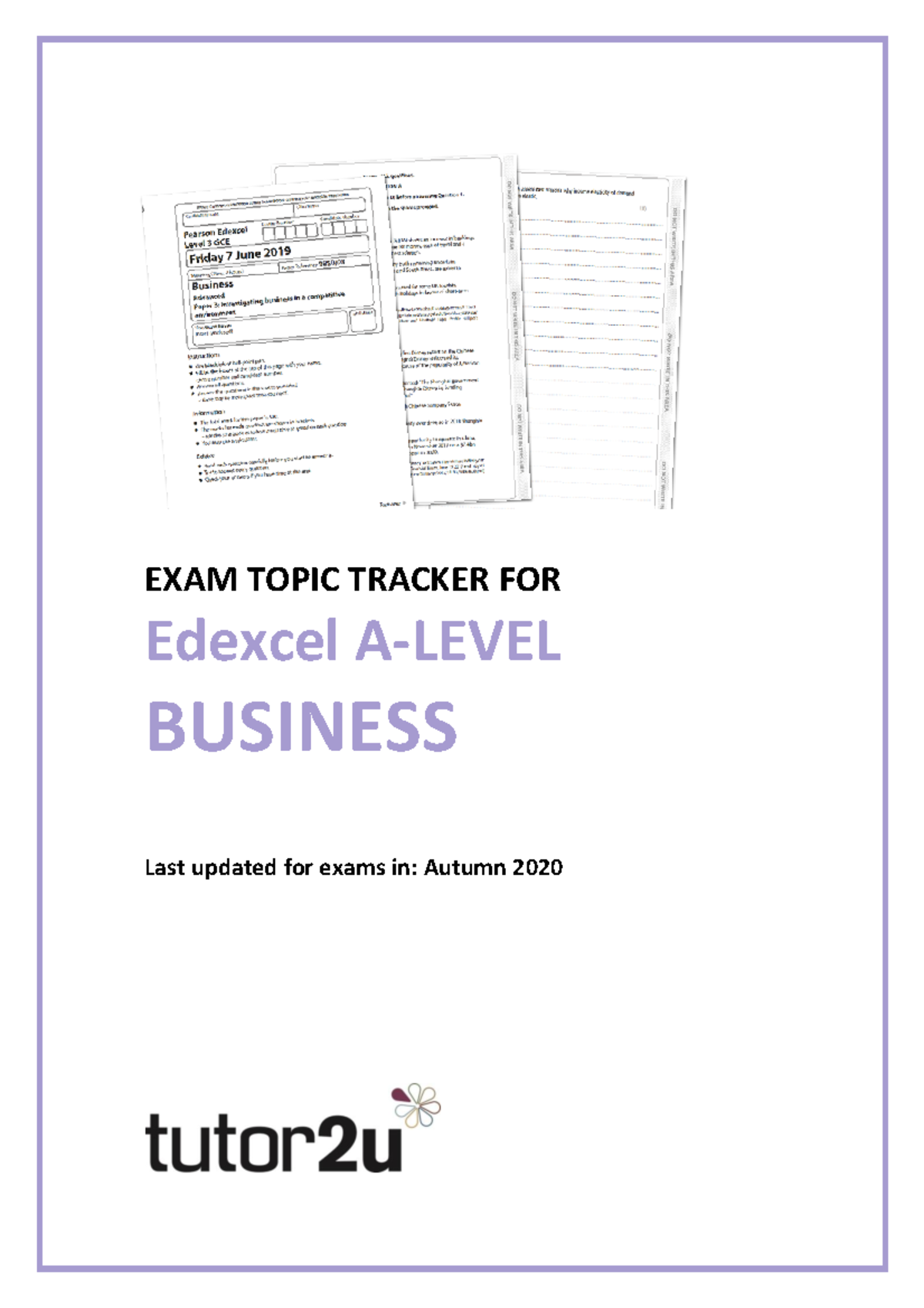 Edexcel A Level Business Exam Topic Tracker - EXAM TOPIC TRACKER FOR ...