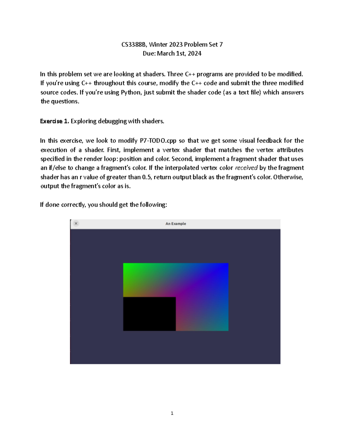 CS3388-Problem Set 7 - 1 CS3388B, Winter 2023 Problem Set 7 Due: March 1st, 202 4 In this ...