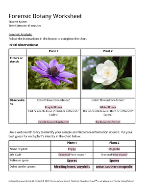 Biodiversity activity worksheet - You will submit your completed ...