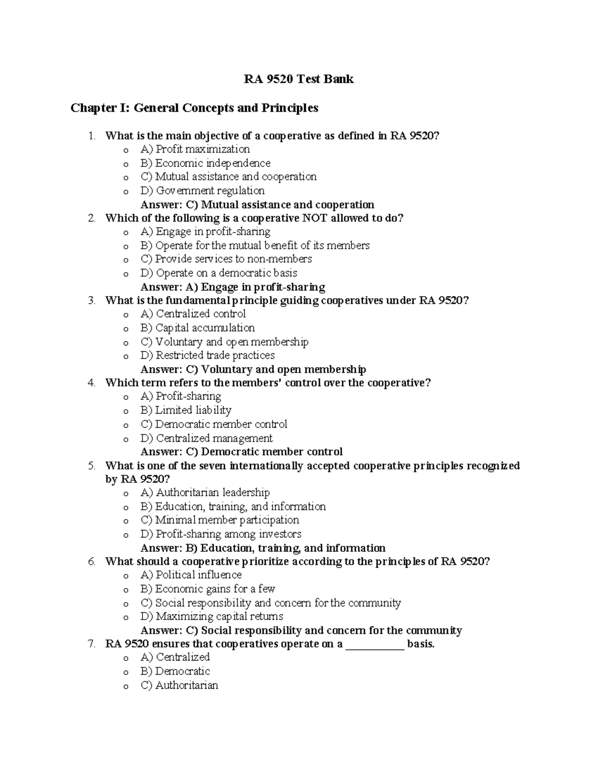 RA 9520 Ch 1-6 Test Bank - Test Bank for RA9520 Chapters 1 to 6 - RA ...