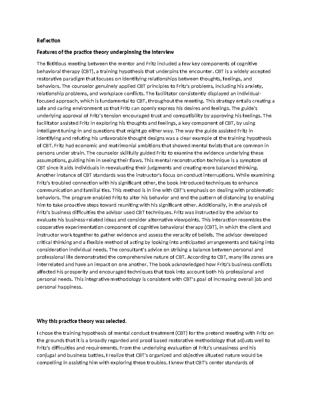 Reflection on fritz - You should learn by seeing this one - Reflection ...