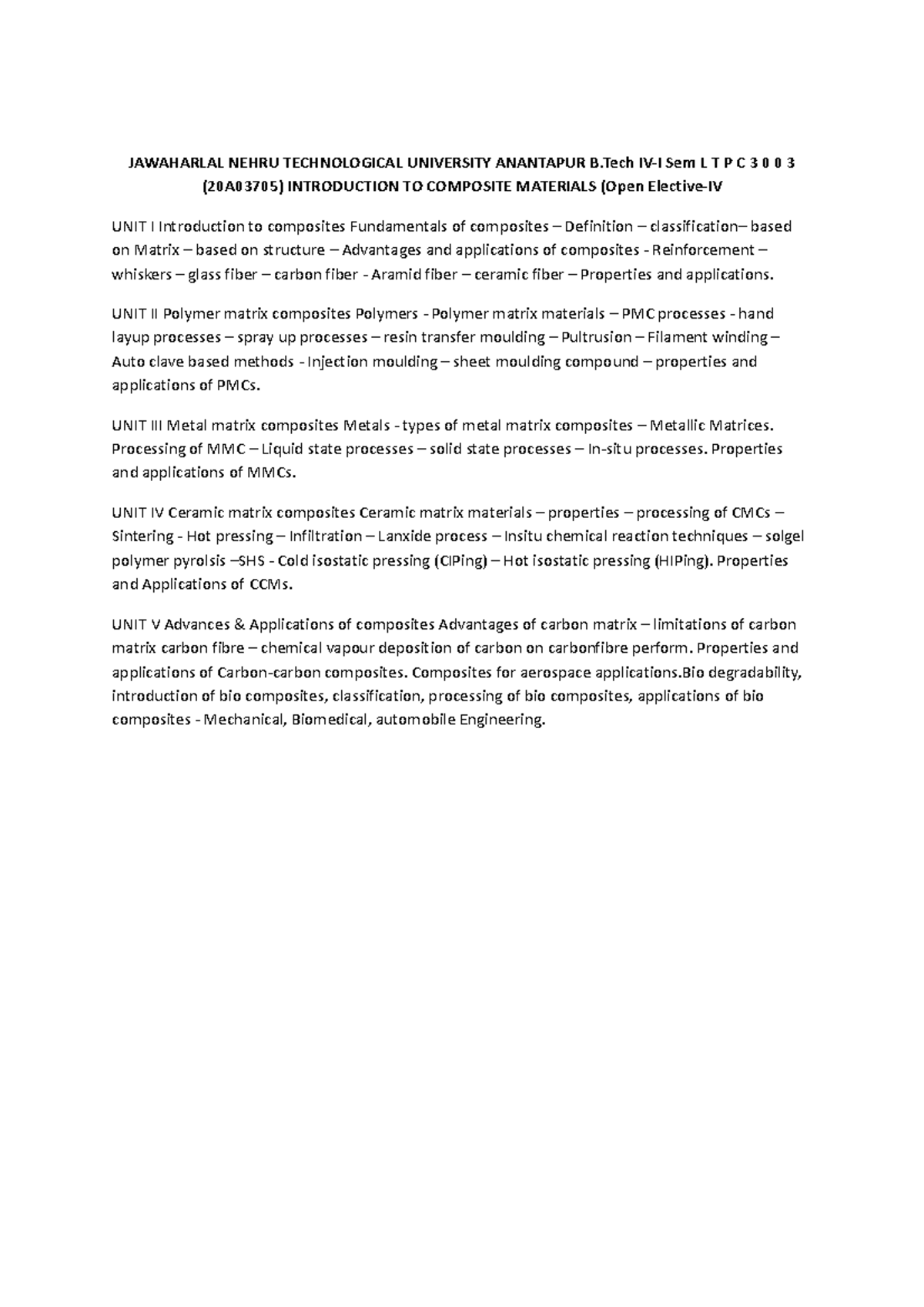 Cse Syllabus Gsgsxggdv Jawaharlal Nehru Technological University
