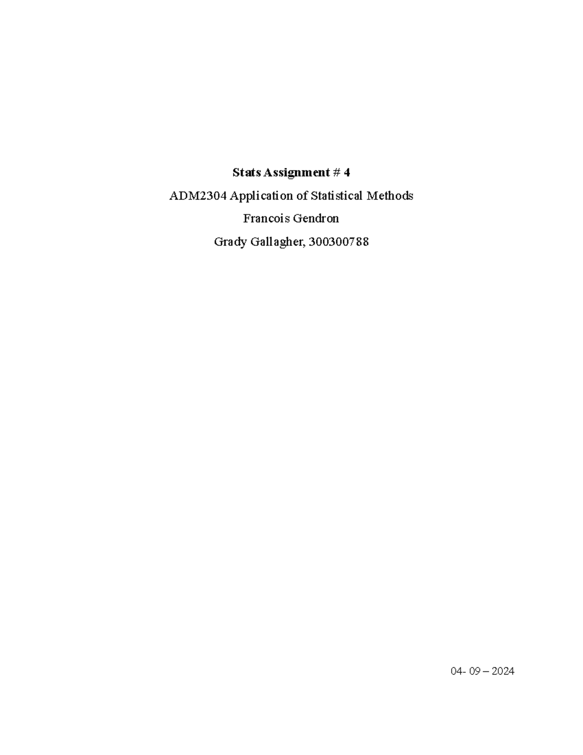 Stats Assignment #4 - The central tendency is around 50,000 with the median closer to the first ...