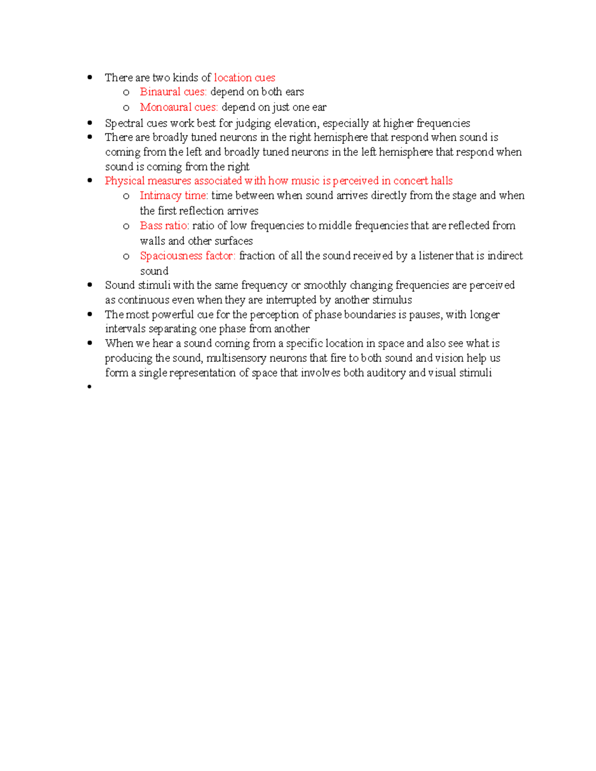 Chapter 12 Textbook Notes - There are two kinds of location cues o ...