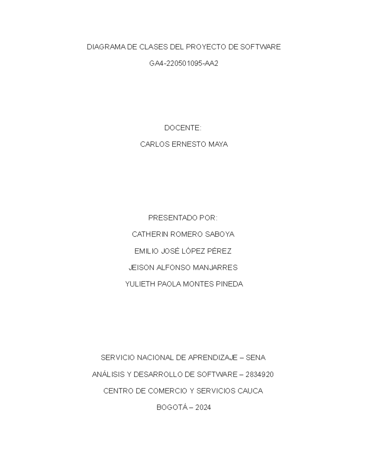 GA4-220501095-AA2 Diagrama DE Clases DEL Proyecto DE Software - DIAGRAMA DE CLASES DEL PROYECTO ...