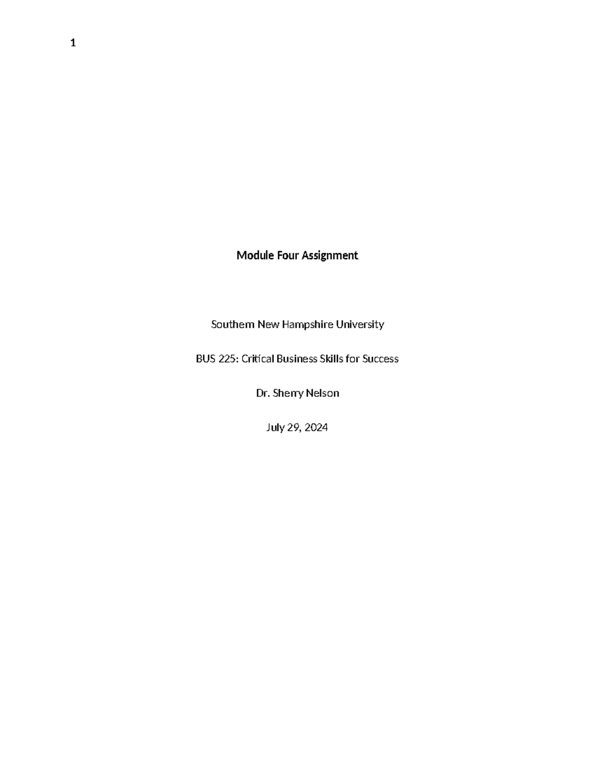 Module 4 Assignment - Module Four Assignment Southern New Hampshire ...