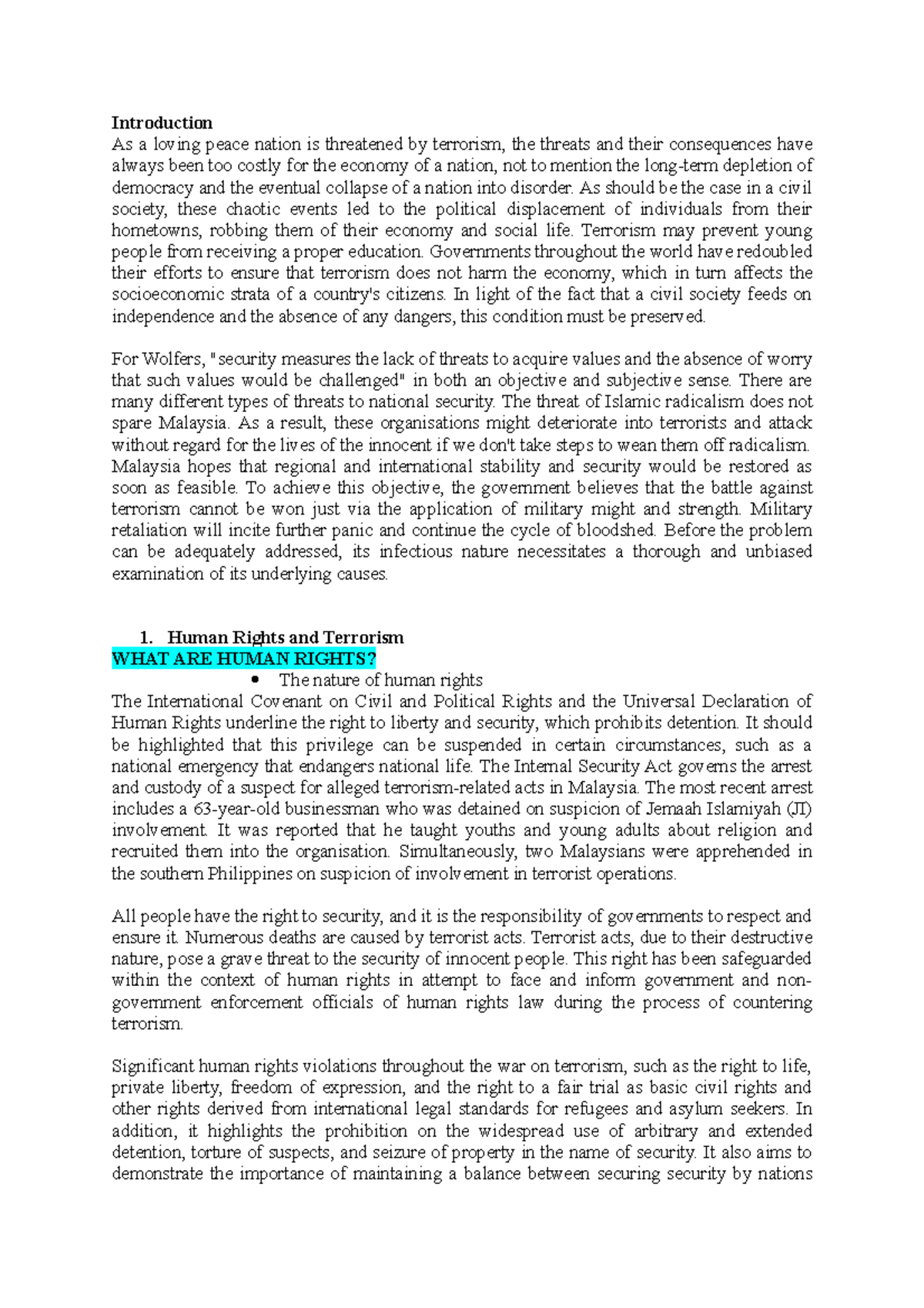 Introduction - asdadsa - Introduction As a loving peace nation is ...