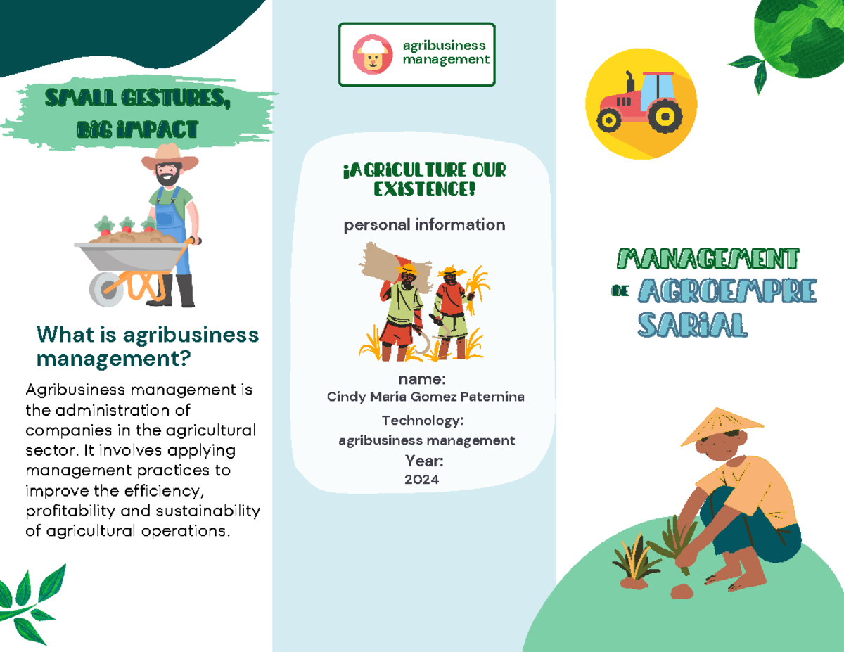 ¡Agriculture our existence - agribusiness management Agroempre ...