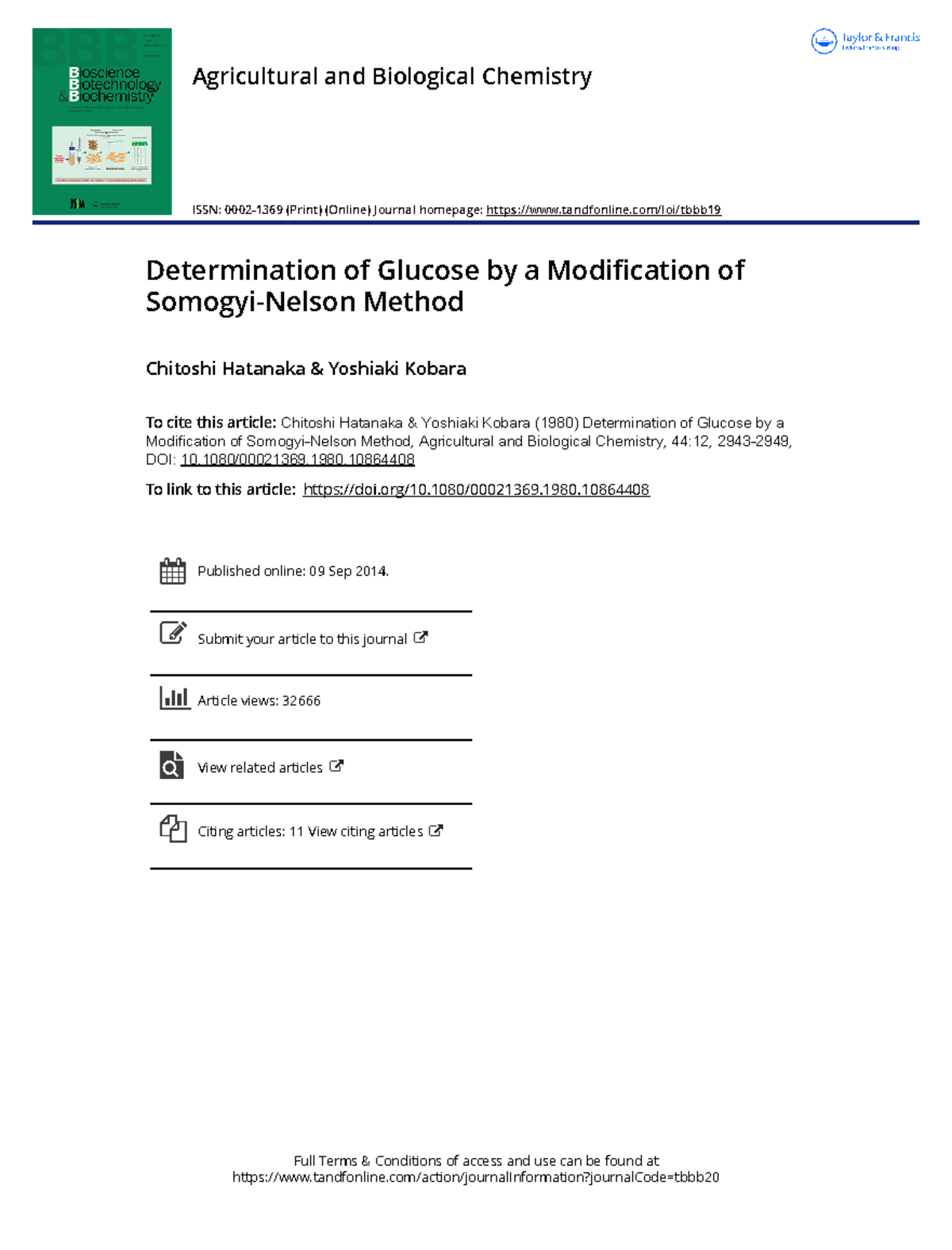 Determination of Glucose by a Modification of Somogyi Nelson Method ...