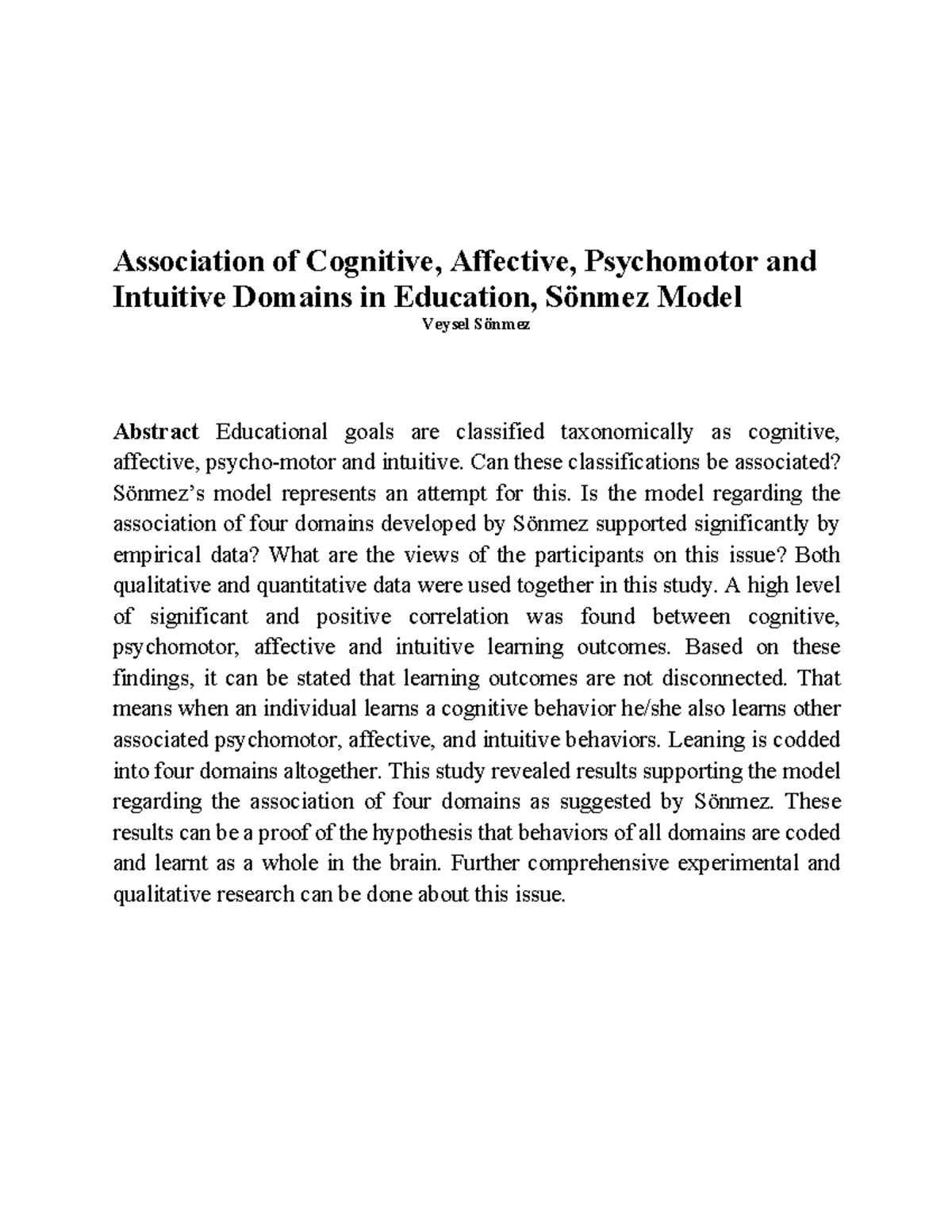 Abstract-reflection - mmom - Association of Cognitive, Affective ...