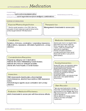 Medication card- clonidine - ACTIVE LEARNING TEMPLATES Medication ...