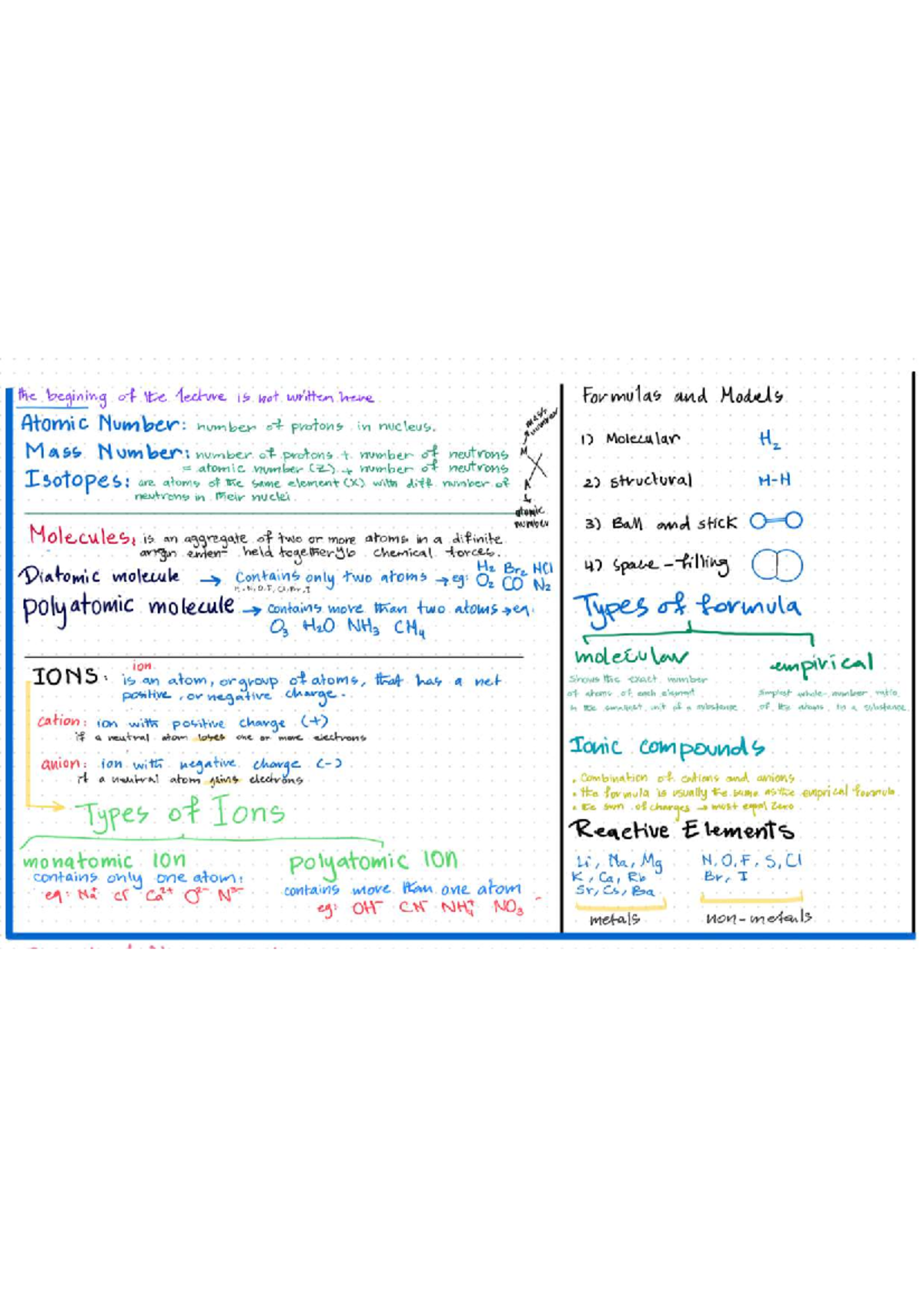 Chemistry notes 2 - Chap 2 summary - General Chemistry I - Studocu