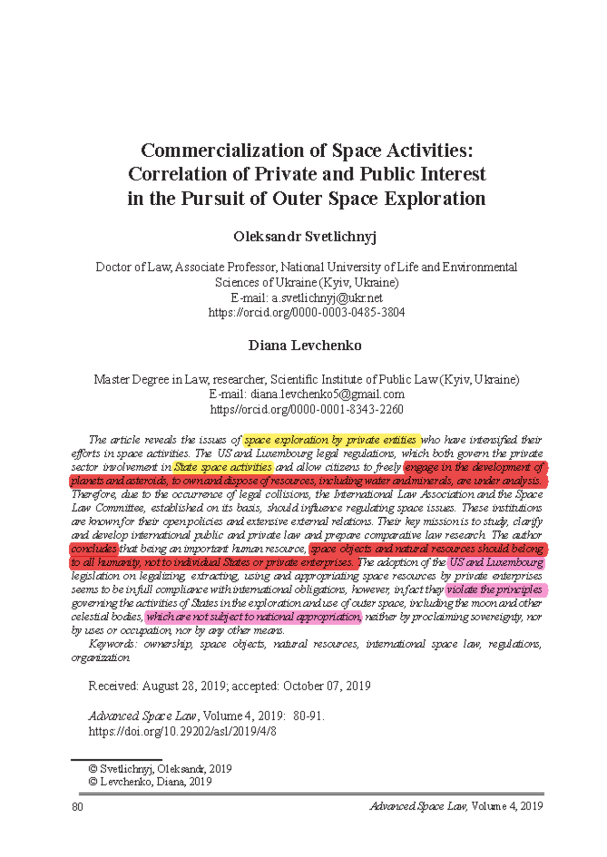 Commercialization of Space Activities - Commercialization of Space ...