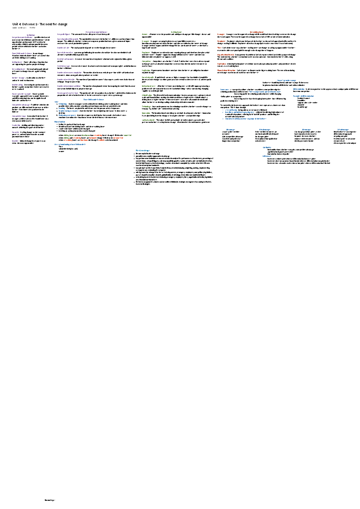 Unit 4 Outcome 1 - The need for change - Definitions Key performance ...