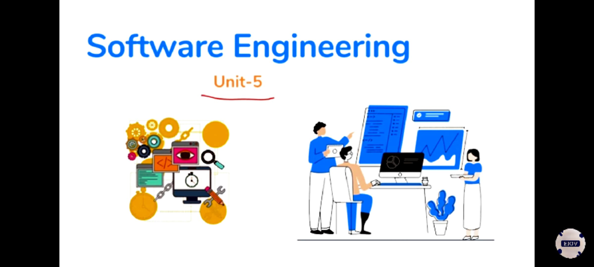 Software engineering unit 5 - Software Engineering O EIO Software Engineering O EIO Topics to be ...