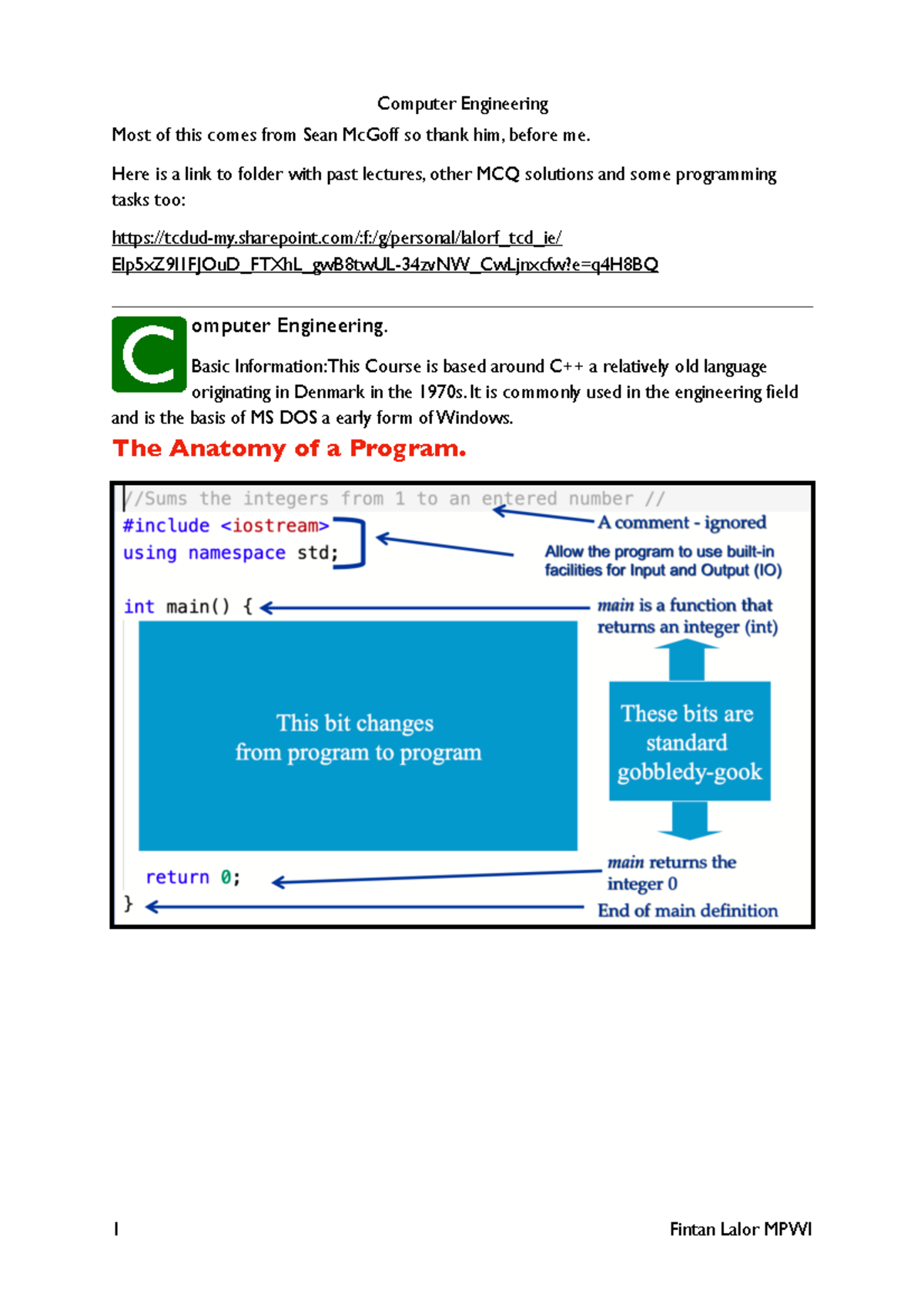 Computer Science Notes - Most of this comes from Sean McGoff so thank ...