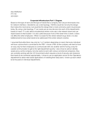 Corporate Infrastructure Part 1 Diagram - ITT-116 - GCU - Studocu