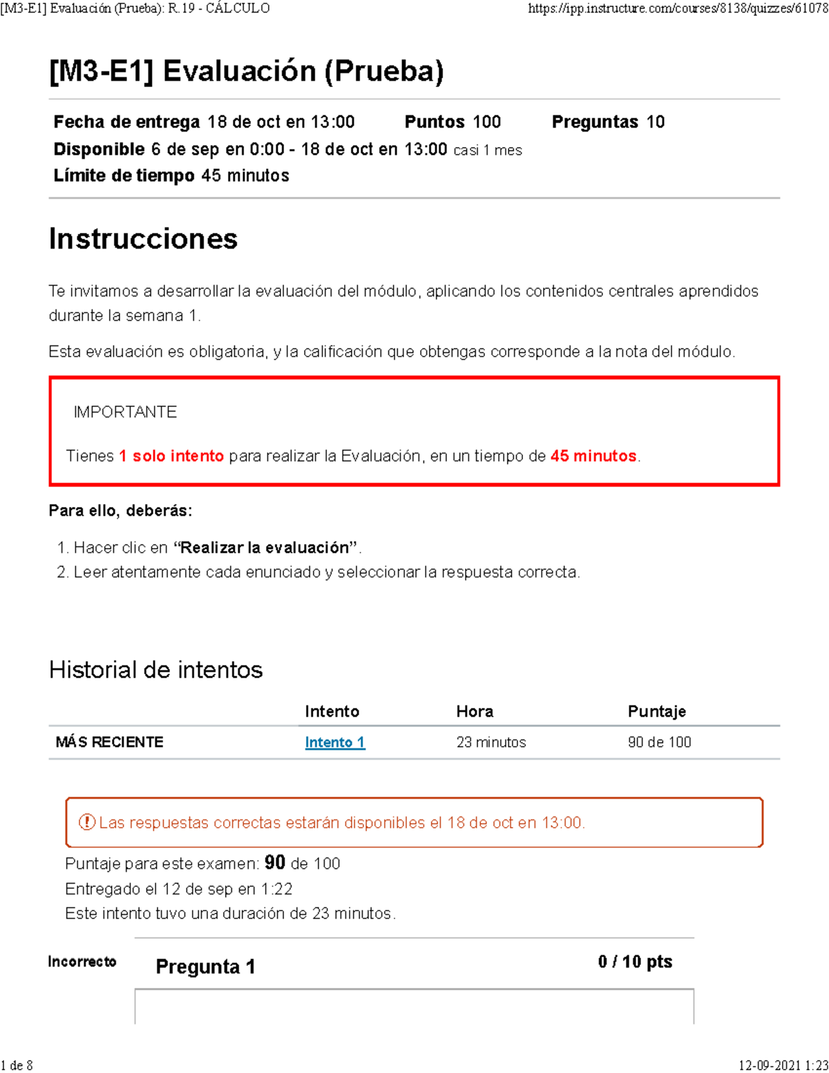 [M3-E1] Evaluación (Prueba) R.19 - Cálculo Sept - [M3-E1] Evaluación (Prueba) Fecha de entrega ...