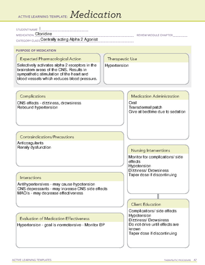 Atorvastatin-1 - Atorvastatin - ACTIVE LEARNING TEMPLATES THERAPEUTIC ...
