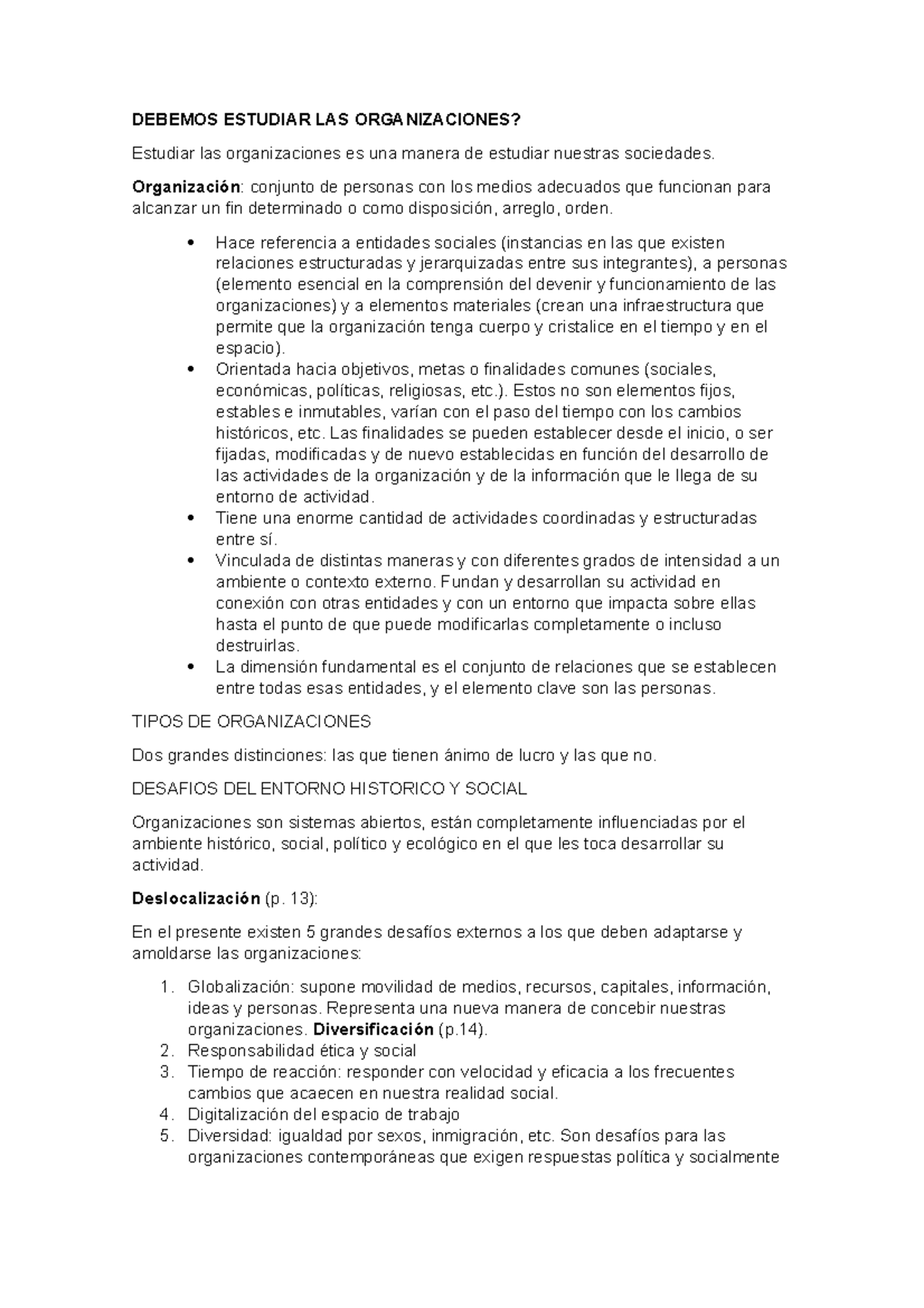 Resumenes - Pequeño resumen del primer tema - DEBEMOS ESTUDIAR LAS ...