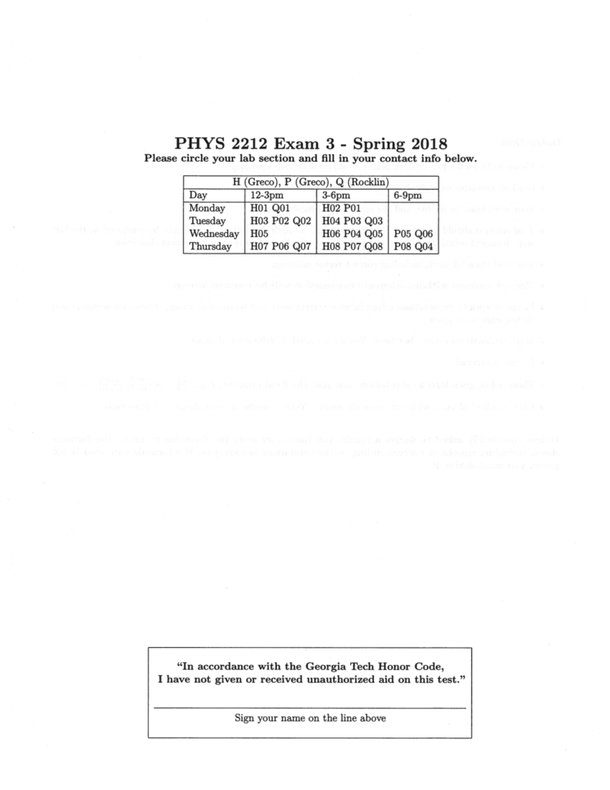 2212 Test3 Spring 2018-KEY - PHYS 2212 - Studocu