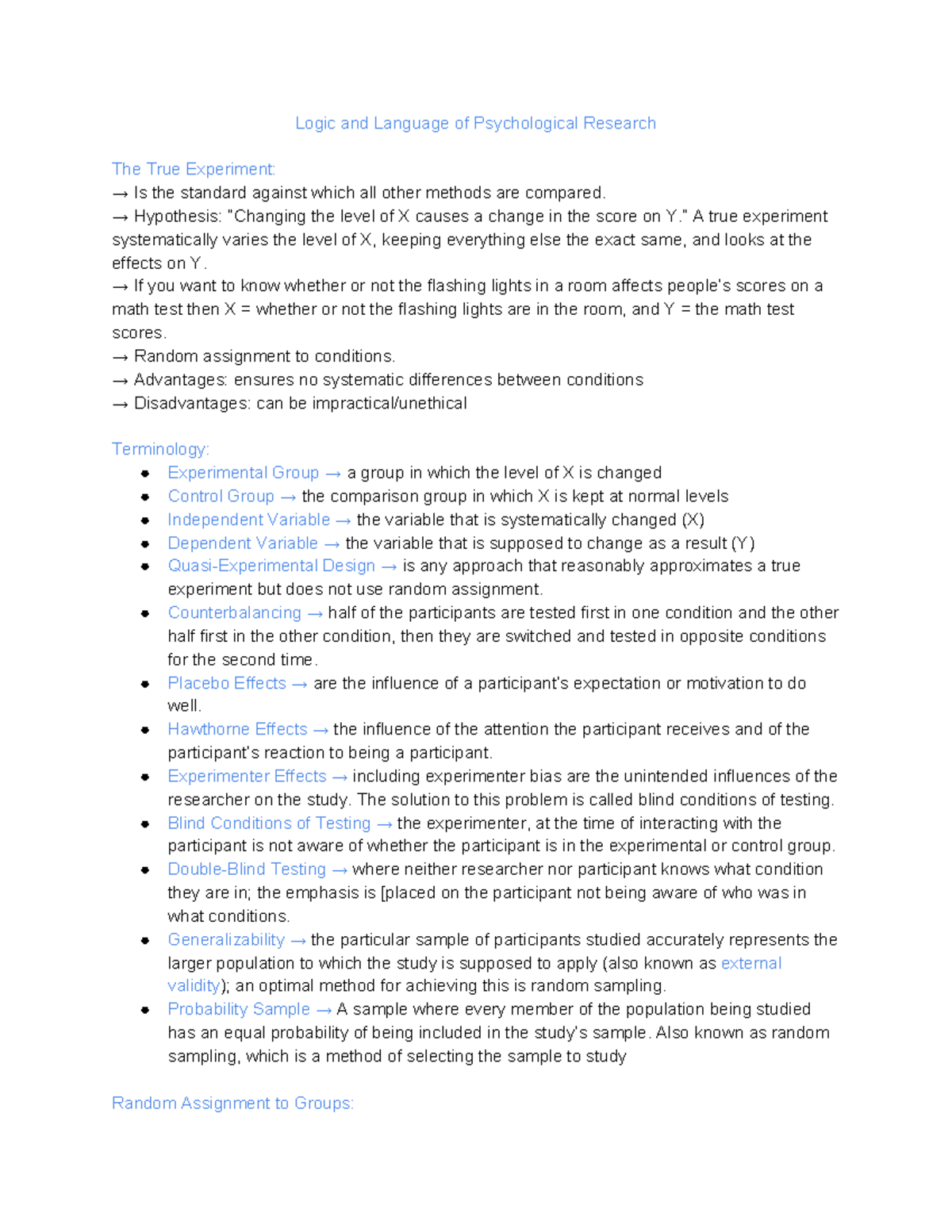 Stats Chapter 1 - Summary Statistics for Psychology - Logic and ...