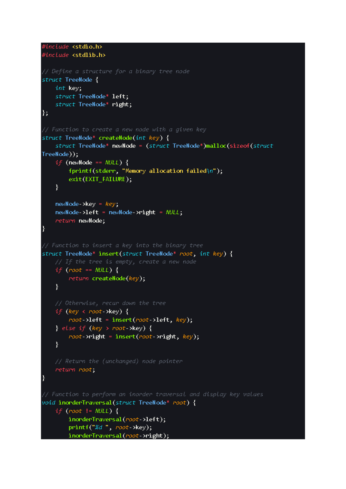 Binary Tree - #include #include // Define a structure for a binary tree - Studocu