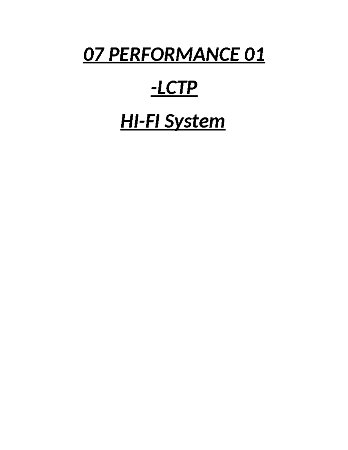 07 Performance 01 - lctp - Business Adminstration - 07 PERFORMANCE 01 ...
