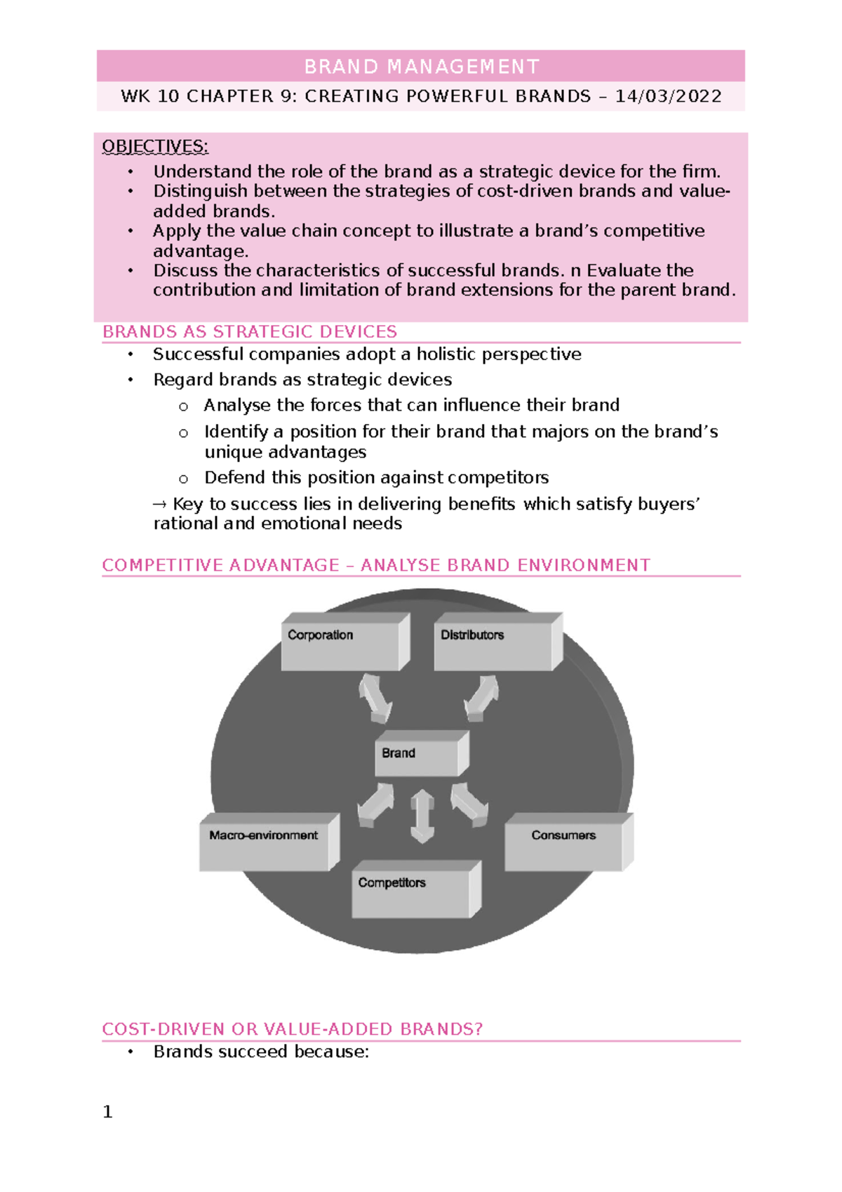 WK 10 Chapter 9- Creating Powerful Brands – 14032022 - BRAND MANAGEMENT ...