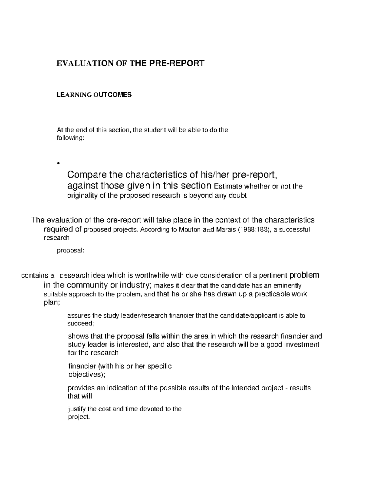 Evaluation OF THE PRE- Report - Warning: TT: undefined function: 32 ...