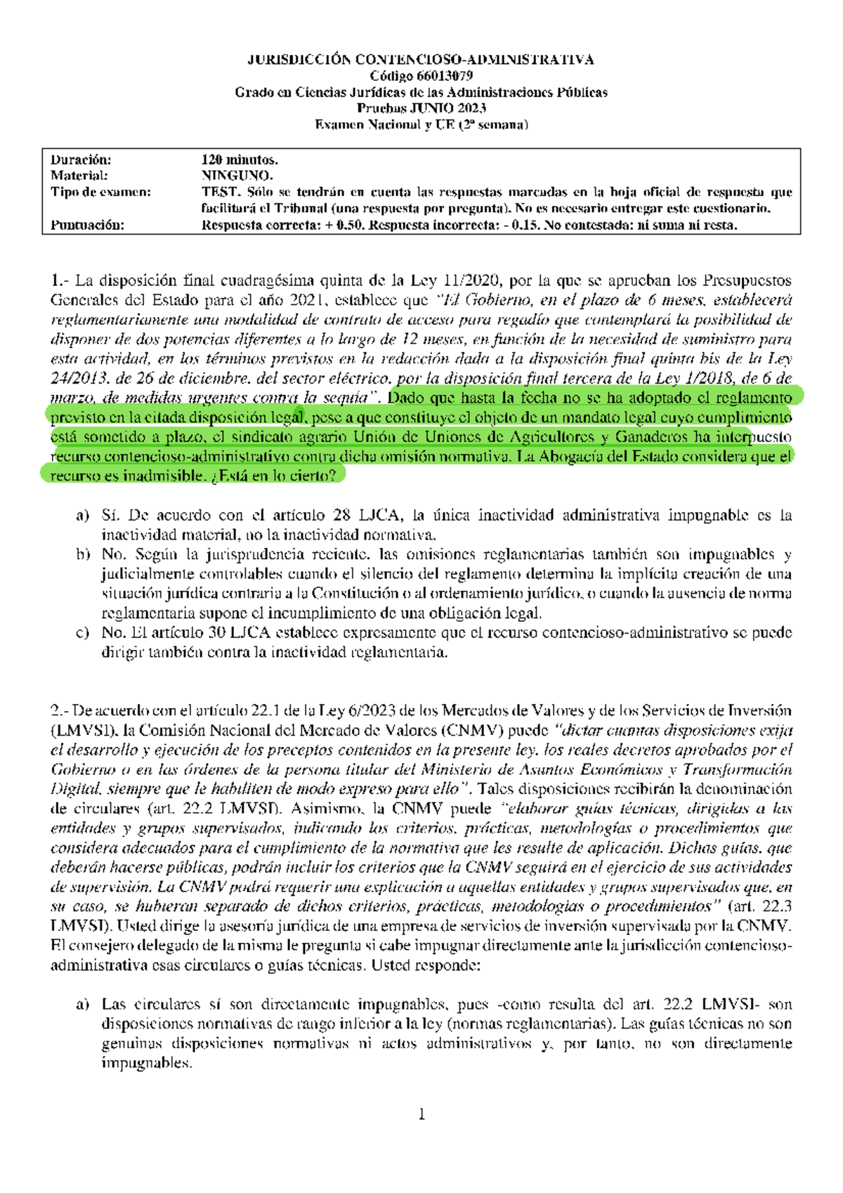 Contencioso - febrero 2023 - 2 - Jurisdicción Contencioso-Administrativa - Studocu