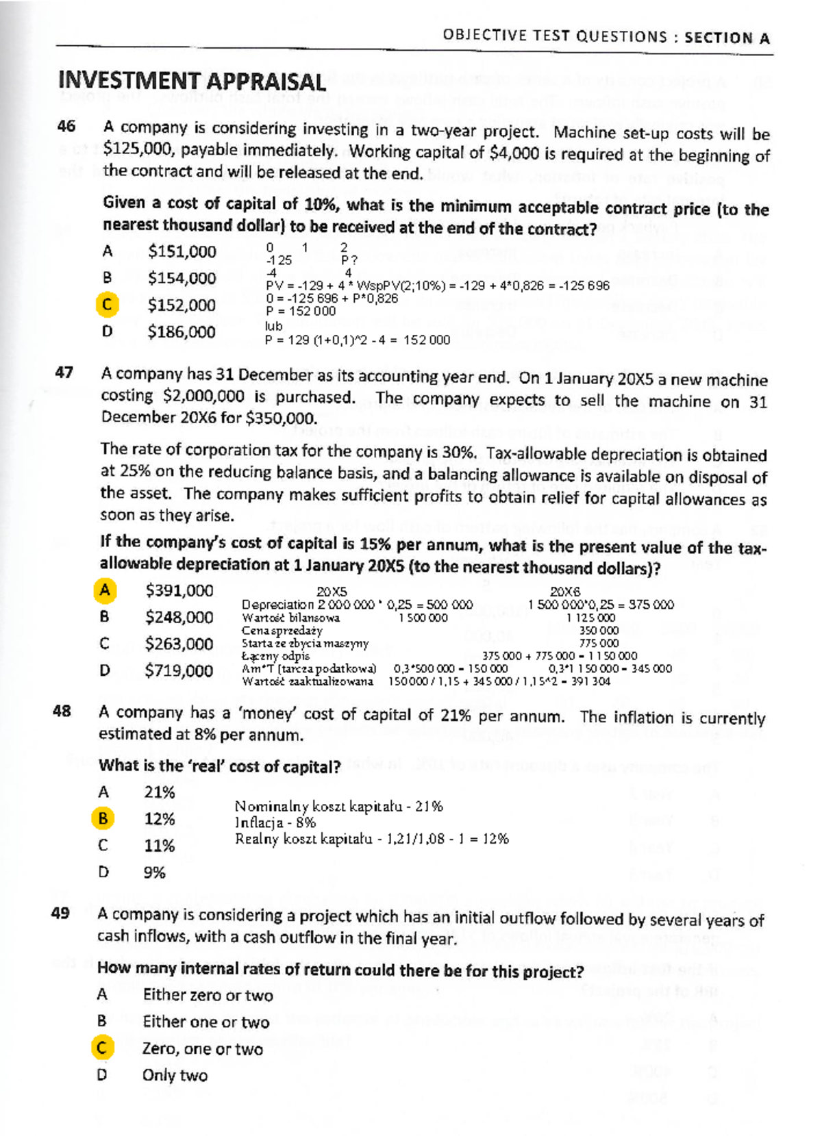 06-Invest appr quiz-TEST-6.05-i-13.05.2021 - 0 1 2 -125 P? -4 4 PV ...