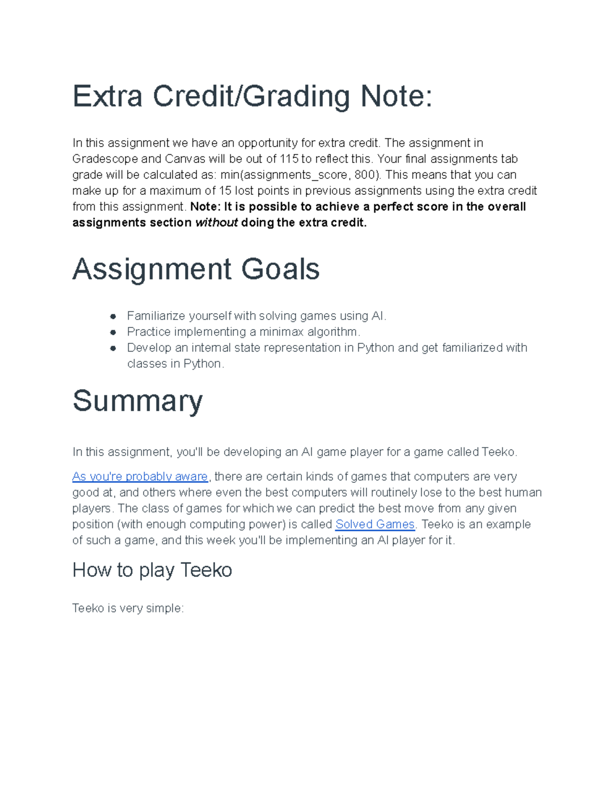 Hw9 - hw9 - Extra Credit/Grading Note: In this assignment we have an ...