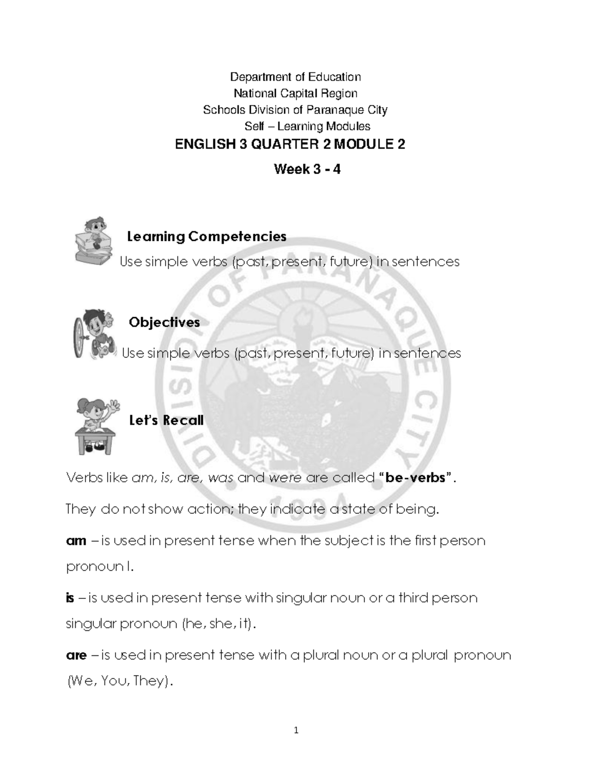 English 3 Quarter 2 Week3 4 - Department of Education National Capital ...