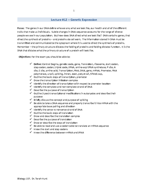 Lecture 5 Euk Cell Structure Student - Lecture #5 – Eukaryotic Cell ...