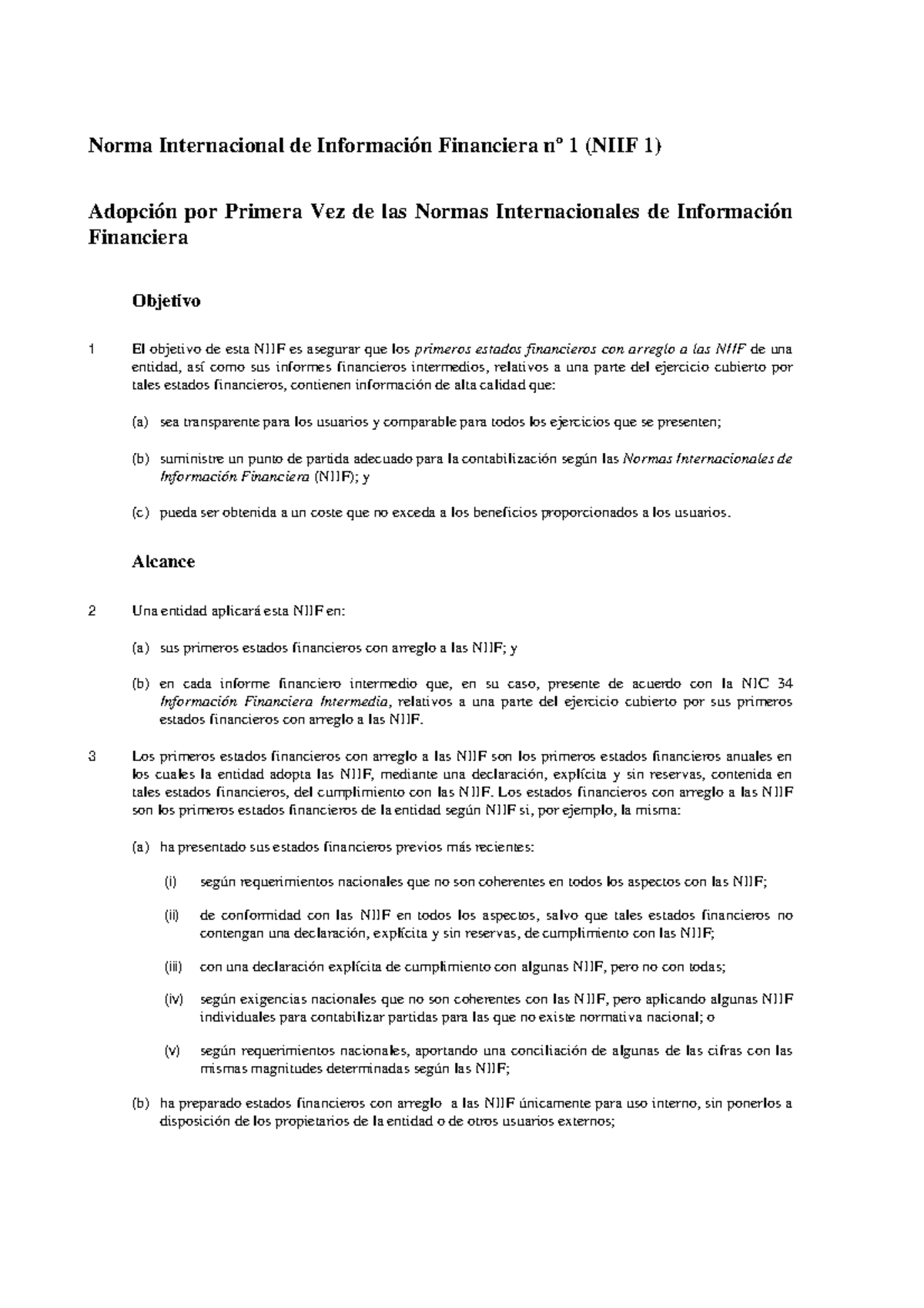 NIIF1 - Norma Internacional Contable NIIF 1 - Norma Internacional de ...