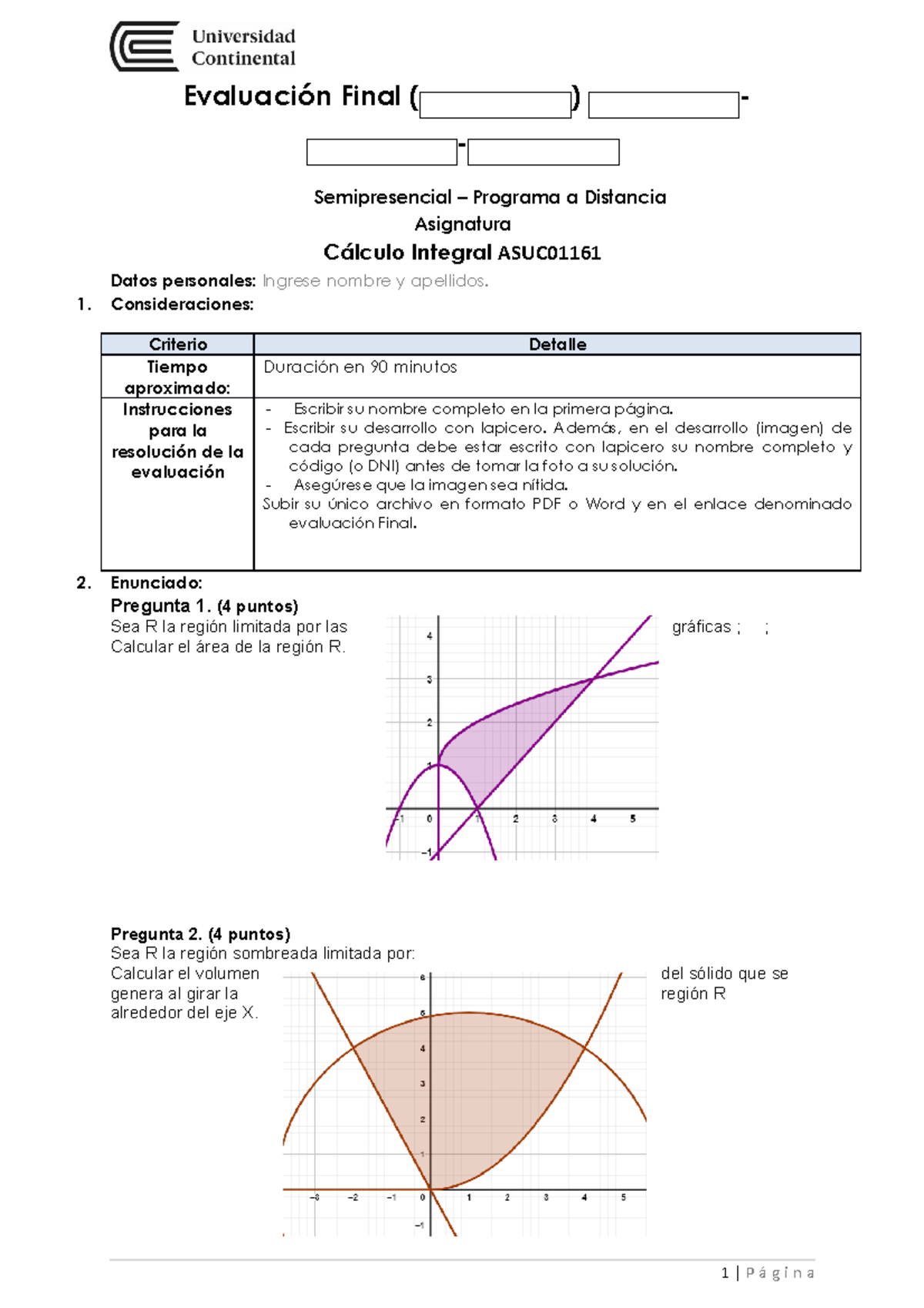 Examen final - sistemas - Evaluación Final ( ) - Semipresencial – Programa a Distancia ...