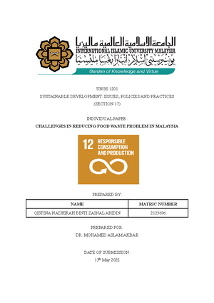 SCSH 1201 - Newspaper Article - SCSH 1201 – Sustainable Development ...